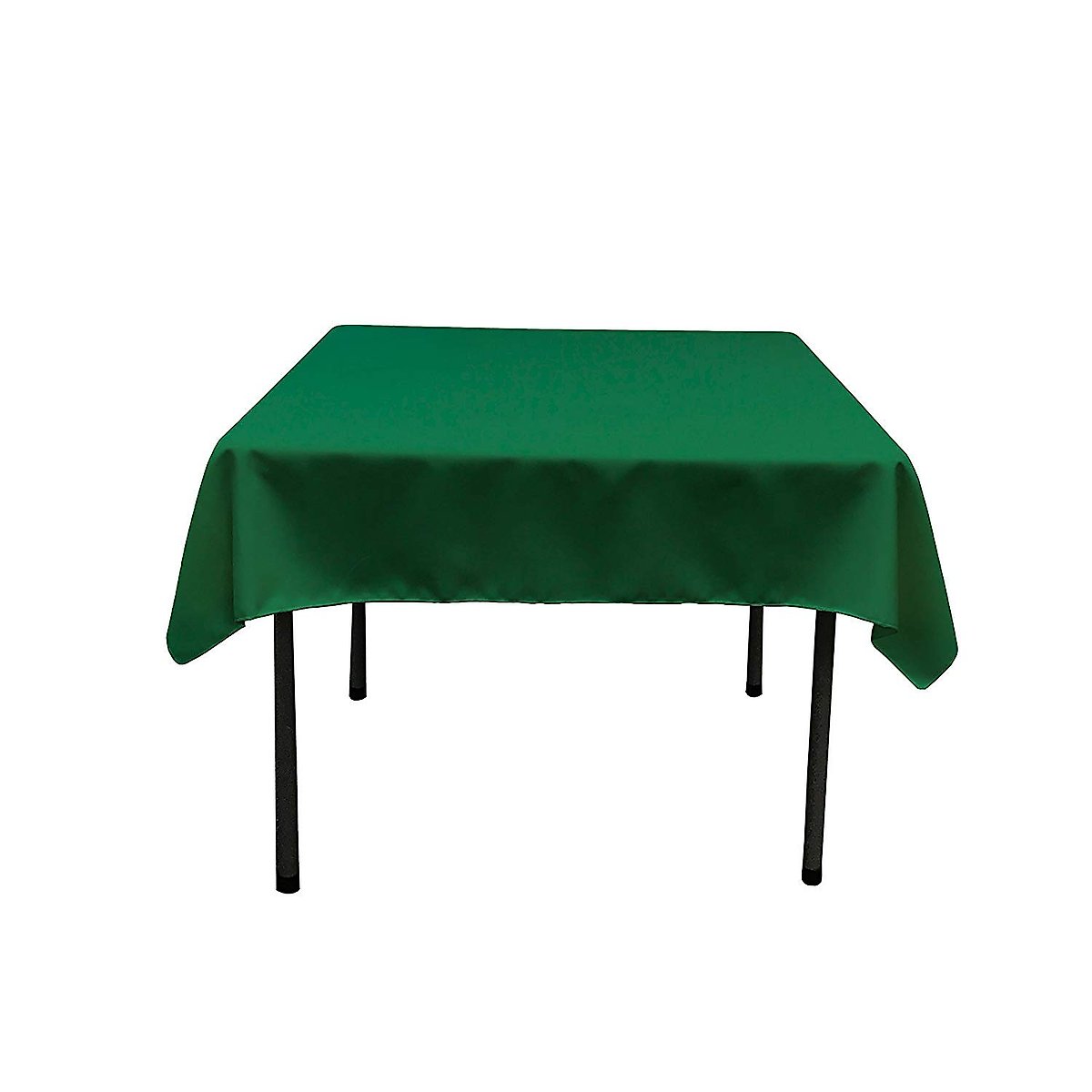New Creations Fabric & Foam Inc, 54" x 54" Square Polyester Poplin Table Overlay, for 42" Square Small Coffee Table with 6" Drop (Flag Green)
