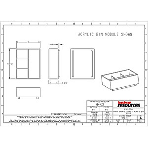 Divided Acrylic Top Tray for Vanity Pullout