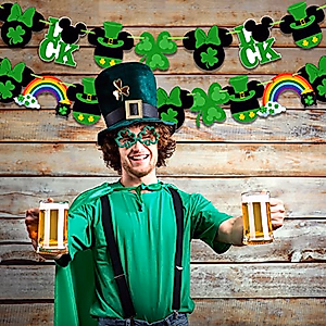 St Patricks Day Decorations Happy St Patricks Day Banner Shamrock Clover Hanging Garland Irish Theme Party Lucky Decor Supplies