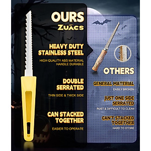 Zuacs Halloween Pumpkin Carving Kit,Professional Stainless Steel Craft Tools for Halloween Decoration Jack-O-Lanterns,2024 New Pumpkin Carving Set For Kids Or Adults,Pumpkin Decorations Tools