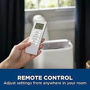 GE 11,000 BTU Portable Air Conditioner for Medium Rooms up to 450 sq ft. (7,800 BTU SACC), 3-in-1 with Dehumidify, Fan and Auto Evaporation, Included Window Installation Kit