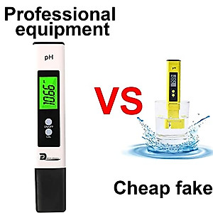 pH Meter,Accurate and calibrated pH Tester for Hydroponic System,Pools, Koi Ponds, Drinking Water, Wine/Beer Brewing, Hot Tub, Spa, Aquarium