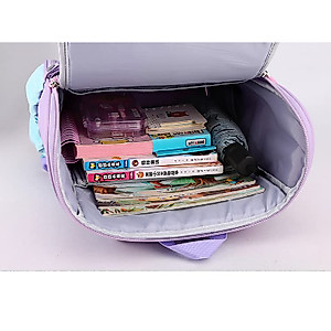 Kawaii backpack with kawaii key ring pandet,Laptop for teens cute korean kawaii backpack for school (Pink)