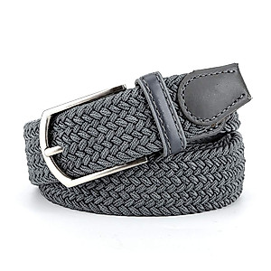 Braided Canvas Woven Elastic Stretch Belts for Men/Women/Junior with Multicolored