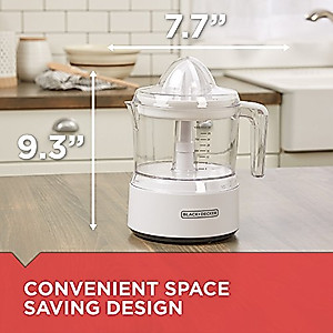 BLACK+DECKER 32oz Citrus Juicer, White, CJ650W,Small