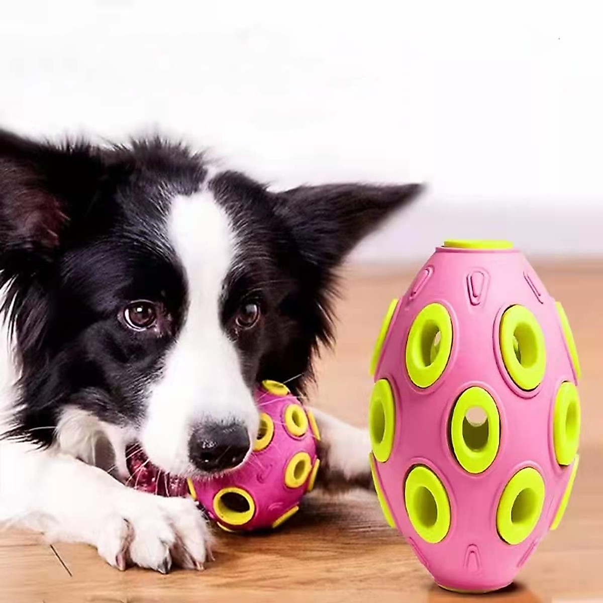 HSRBO Glowing Rugby Chew Toy for Dogs,Natural Rubber Balls for Aggressive Chews Cleans Teeth and Gums Treat Food Dispensing Toys Indestructible Dog Toys