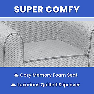 iComfort Memory Foam Chair for Kids for Ages 18 Months and Up, Grey