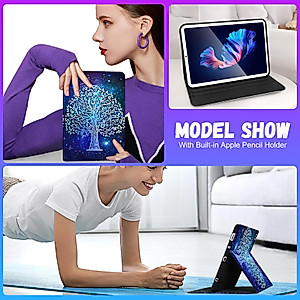 Uppuppy for Samsung Galaxy Tab A7 Lite Case 8.7 Inch for Kids Cute Cool Folio Women Teen Girls Tree Design Tablet Cover for Samsung Tab A7 Lite Case, SM-T220/T225/T227