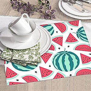 Fruits Watermelon Printed Drying Mat For Kitchen Ultra Absorbent Microfiber Dishes Drainer Mats Non-Slip Silicone Quick Dry Pad - 18 X 16inch