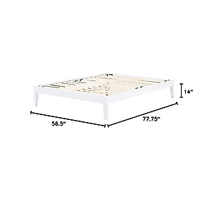 South Shore Vito Platform Bed-Full-White
