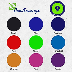 5 Pack, Pen Savings Ballpoint Pen Refills Compatible with Parker Ballpoint Pens, Medium Point (Bulk Packed) (Black)