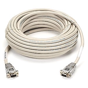 Black Box DB9 Serial Null-Modem Cable, DB9 Female/DB9 Female, 50-ft. (15.2-m)
