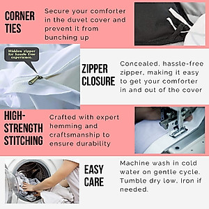 Crown Collection Luxuriate Hotel 1000-TC Hypoallergenic Ultra Soft 100% Egyptian Cotton Super King Plus 120X120 Toupe Solid Pinch Plated Duvet Cover with Zipper Colser & 2pcs Pillow Case Set