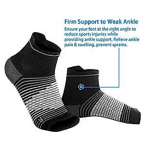 PAPLUS Plantar Fasciitis Socks for Men Women, Foot Compression Socks with Arch Support - Compression Foot Sleeve for Aching Feet & Heel Pain Relief - Better than Night Splint, Black M
