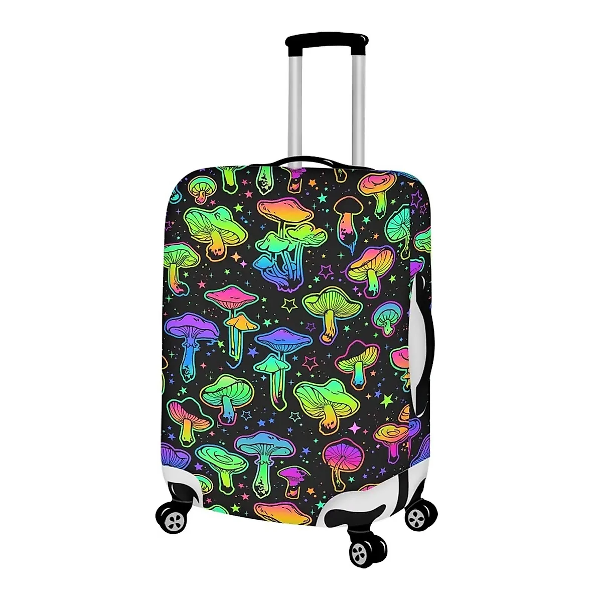 Upetstory Mushroom Luggage Cover Protector Suitcase Covers Travel Anti-scratch Spandex Baggage Covers Fits 25-28 Inch Luggage Hiking Camping Picnic School Travel