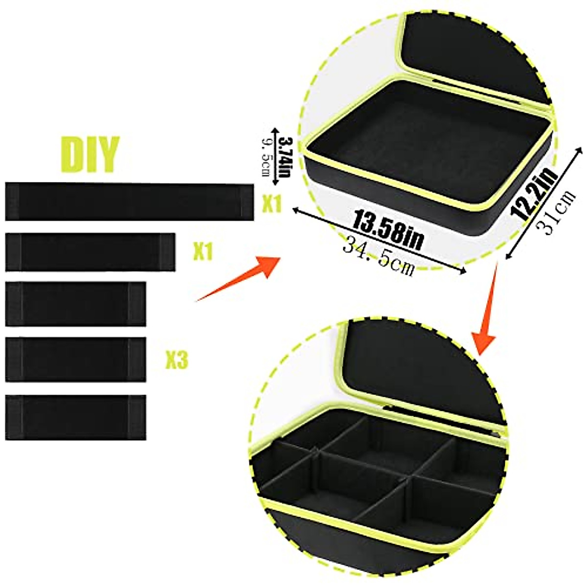 Khanka Hard Battery Storage Box Holder Carrying Case Replacement for Ryobi 12v/18v/40v Li-ion Battery and Charger - Holds 12V 20V 40V 1.5/2.0/2.5/3.0/3.5/4.0/5.0/6.0-Ah Battery, Charger (Case Only)