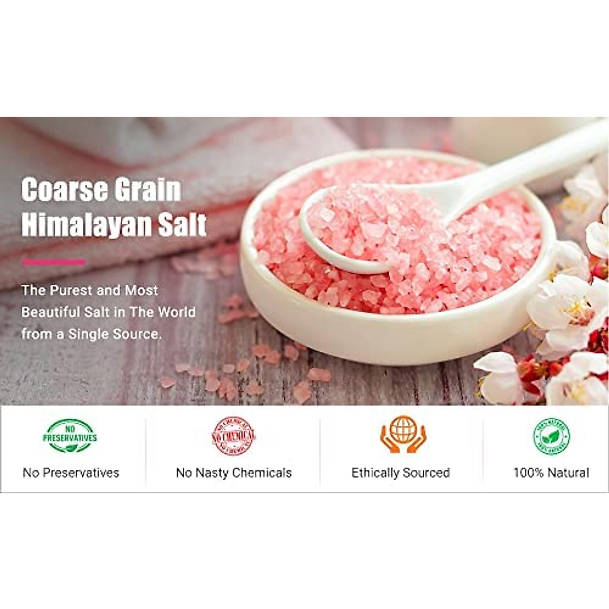 OSR Chef Himalayan Pink Salt | Coarse 5 lbs Bag (Pack of 1) | Hand Extracted at the foothill of Himalayan Range | Earthy Flavor | Nutrient and Mineral Dense | For Grinders and Salt Mills