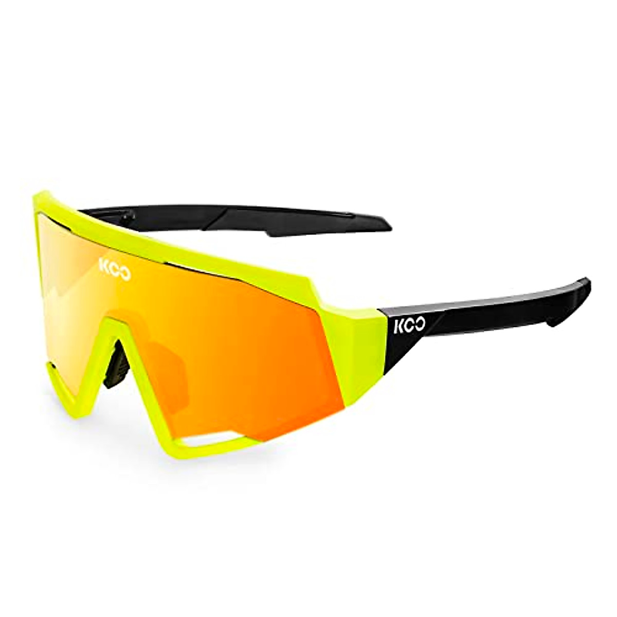 KOO Spectro Sunglasses I Performance Eyewear for Road, Triathlete & Cyclocross Sports - Yellow Fluo