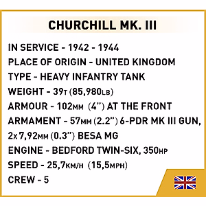 COBI Company of Heroes 3 Churchill Mk. III Tank