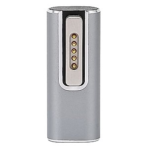 Watris Veiyi USB C to Magnetic T-Tip Adapter, Female Type-C to Magnetic 2 Converter, 5A Type-C PD Power Fast Charging Adapter for OS X Laptop(Silver)