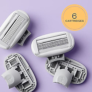 FLAMINGO Women's Razor 5-Blade Refills - Razors for Women - 6ct