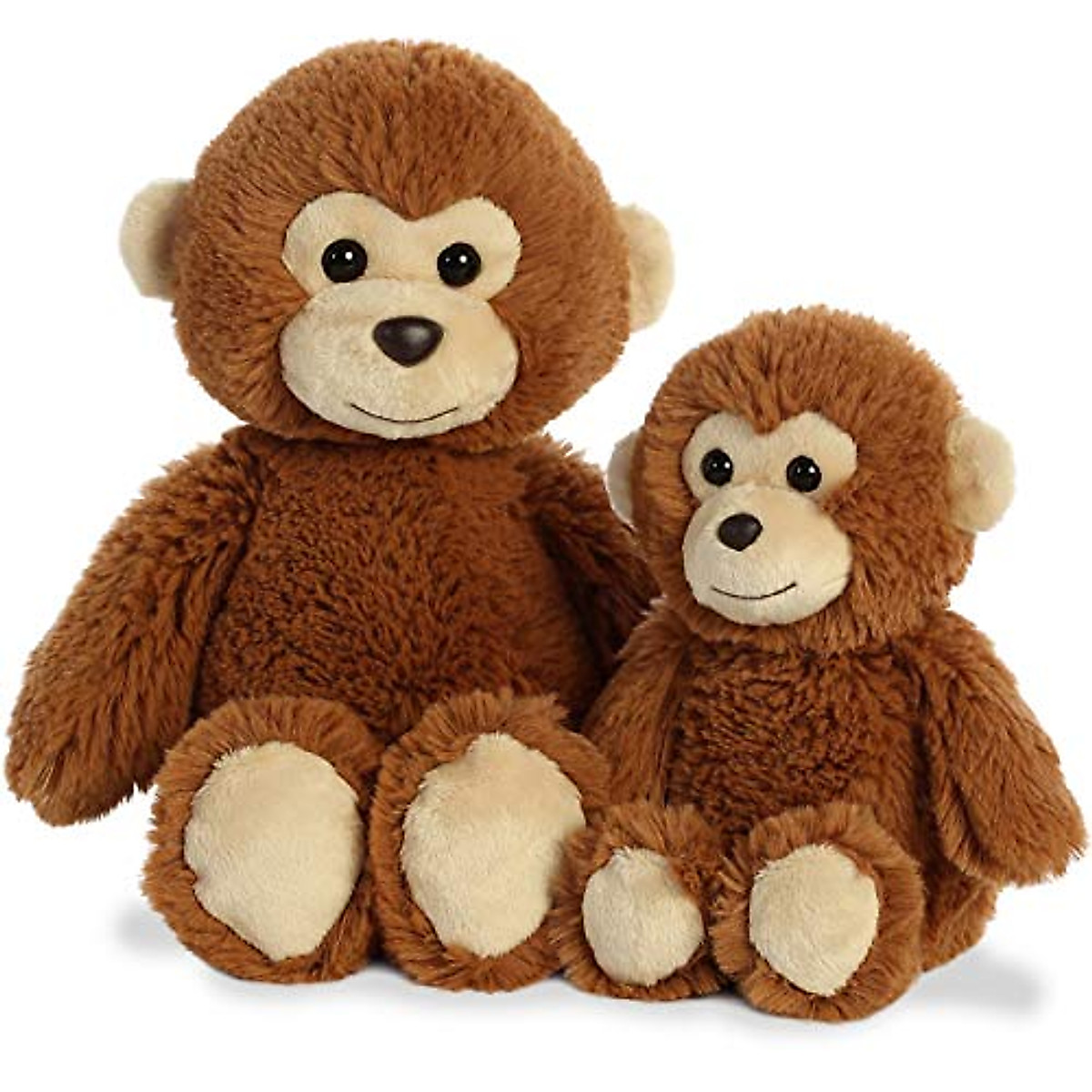Aurora World 8" Plush Monkey Toy Figure - Soft, Fluffy, and Brown