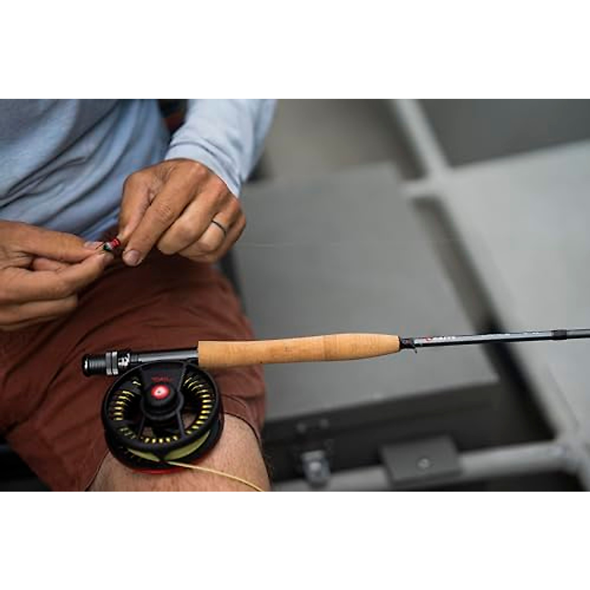 Greys Lance 9' 5wt Fly Fishing Rod, 4-Piece Intermediate Modulus Carbon Blank, Anodised Alloy Reel Seat, AAA Cork Handle