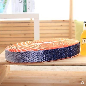 Washable Amusing Simulation Tasty Salmon Fish Sushi Pillow Cushion Home Decor