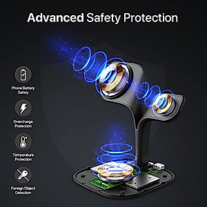 Greenlemon Mag Safe Charger Station 3 in 1 Wireless Charging Station for Apple with LED and Adapter Desk Magnetic Charger for iPhone 14,13,12 Pro/Max/Mini/Plus, Watch 8/7/6/SE/5/4, Airpods 3/2/Pro