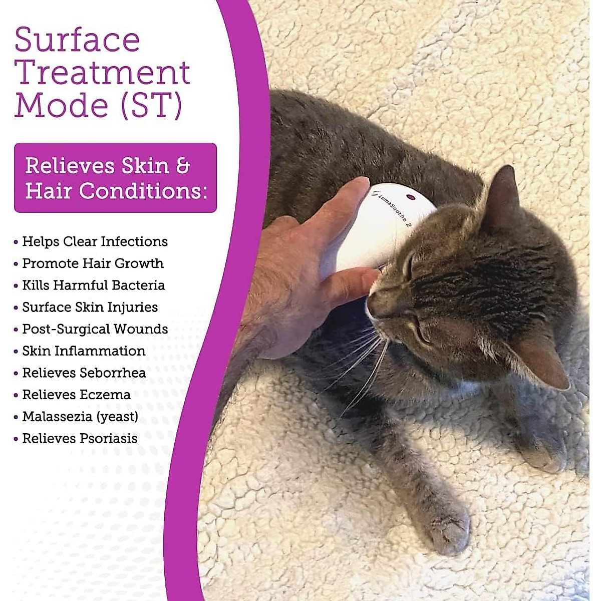 Light Therapy for Dogs and Pets - LED Light Therapy for Pain Relief, Muscle & Joint Pain, Reduce Inflammation, Heal Wounds, & Clear Skin Problems with 2 Therapy Modes.