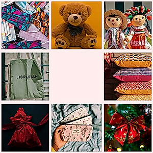 42 Pcs 9.8 x 9.8 Inches Cotton Fabric Sewing Patchwork Squares Quilting Bundles Different Pattern Cloths for Sewing DIY Art Work Supplies Scrapbooking Quilting by Renashed