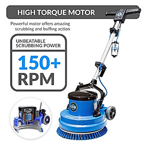 Prolux Core Heavy Duty Single Pad Commercial Polisher, Floor Buffer Machine, Scrubber, 15 Inch Commercial Duty w/ Hard Brush Only