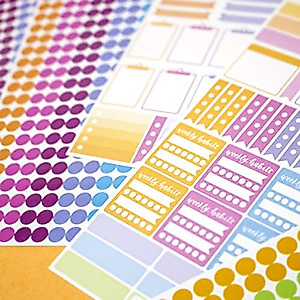 bloom daily planners Color Coding Planner Stickers - 1/4" Dot Labels - Six Sheets, 1000+ Stickers Per Pack!