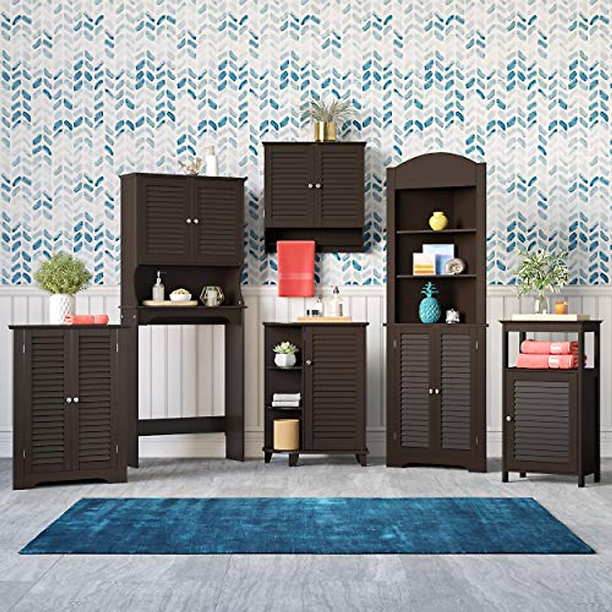 RiverRidge Ellsworth Single Door Floor Cabinet, Espresso