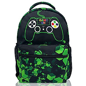 TONGRUIQ Video Game Funny Backpack, large 17-inch Laptop Travel Laptop Daypack School Bag with Multiple Pockets for Men Women Boys Girls