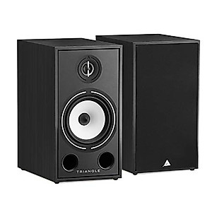 triangle - BOREA BR03 Hi-Fi Bookshelf Speakers - Power handling 100W - Output 90 dB/W/m - Versatile Music and Home Cinema - 206 x 380 x 314 mm - Black (Pair)