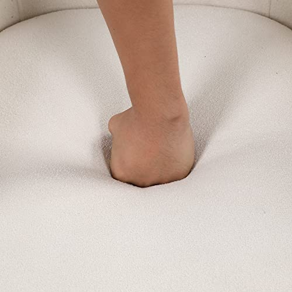 Goohome Mid Century Modern Accent Chair Single Sofa Comfy Upholstered Armchair Living Room Furniture, ReadingChair with Lumbar Pillow and Metal Legs for Bedroom, Lounge