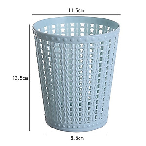 HOIRIX 2Pack Mini Wastebasket Round Plastic Small Desktop Trash Can Garbage Bin for Bathrooms,Kitchens, Home Offices (Color : Beige, Size : 2Pack)