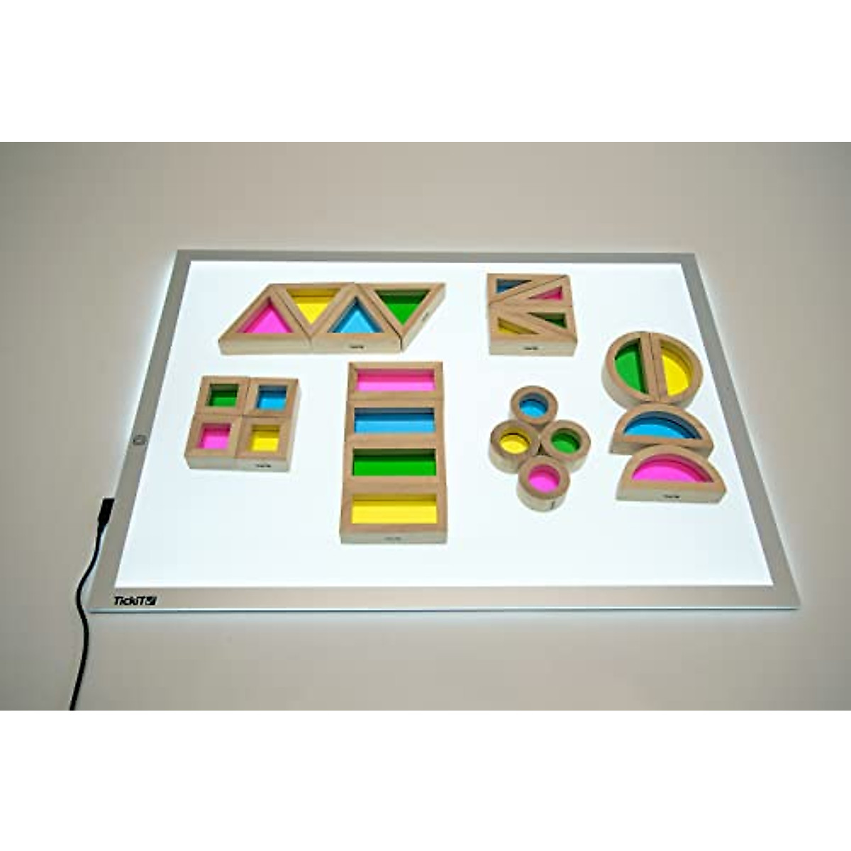 TickiT Rainbow Blocks - Set of 24 - Sensory Blocks for Toddlers Aged 12M+ - Colorful Montessori Stacking Shapes - First Building Blocks