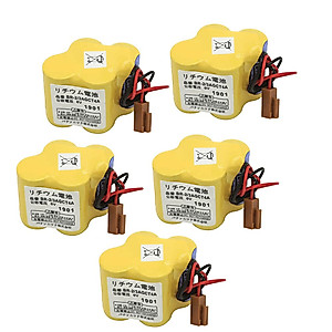 BAOBUTE 2pcs BR-2/3AGCT4A 6V 4400mAh Replacement Battery for FANUC A98L-0031-0025 CNC System with Brown Plug