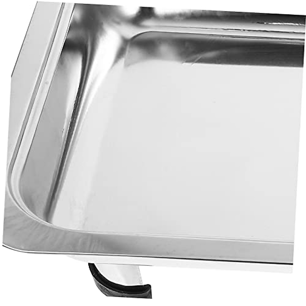 Garneck Steel Buffet Metal Serving Tray Dish Rack Tray Stainless Steel Sheet Pan Salad Platter Chafing Warmers Chafing Dish Inserts Buffet Party Metal Tray Canteen Tray Buffet Snack Tray
