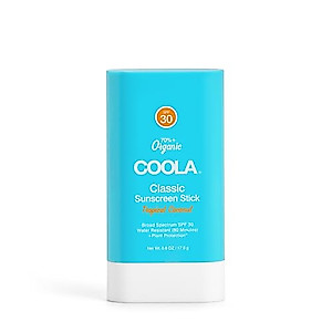COOLA Organic Face Sunscreen SPF 30 Sunblock Lotion Stick, Dermatologist Tested Skin Care for Daily Protection, Vegan and Gluten Free, Tropical Coconut, 0.15 Oz