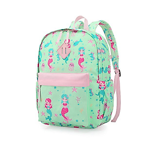 KK CRAFTS Preschool Backpack Kindergarten Little Kid Toddler School Backpacks for Boys and Girls with Chest Strap, Mermaid