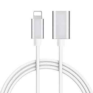 MeloAudio 3.3FT TPE Extension Cord Cable Charging Sync Video & Audio Compatible with iOS Devices (Phone/Pad/Pod), Male to Female Dock Cable Extender Connector Case Adapter