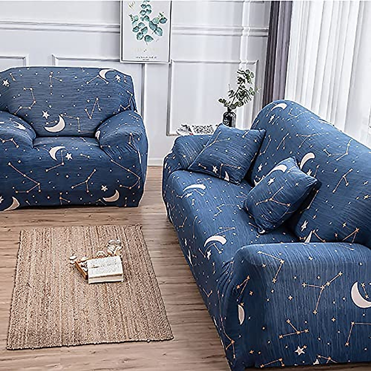 Home Sofa Cover for Living Room Elastic Material Double-Seat Sofa Loveseat Chair Slipcovers Couch Covers A8 4 Seater