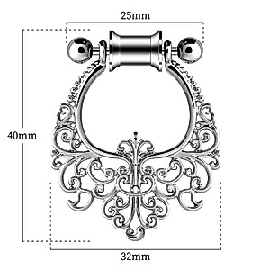 ALONG-J 2 Pcs Surgical Steel Earrings Gauges Tunnel Earplug Kit Dangle Ear Earplugs Stretching Kit Piercing Ear Plug 4Mm - 30Mm,C2,5mm