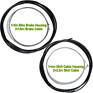 HFYZZ Bicycle Cable Cutter with Universal 1×3m Bike Brake Housing, 2×1.8m Brake Cable, 1×4m Shift Cable Housing, 2×2.2m Shift Cable and Replacement Kit