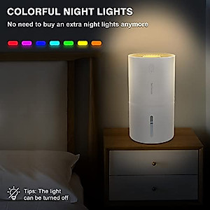 Dehumidifiers, AIUSEVO 27oz Dehumidifier, Small Dehumidifiers for Home Ultra Quiet with Colorful LED Light, 2 Speeds, Auto-Off, Safe Dehumidifier for Bedroom Bathroom Closet RV (280 sq ft) White