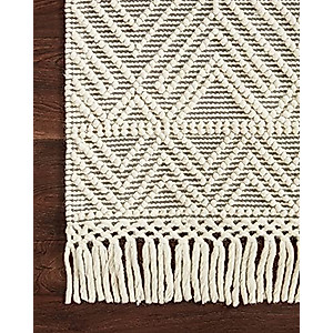 Loloi II Noelle Collection NOE-07 Ivory/Grey, Geometric Area Rug 9'-0" x 12'-0"