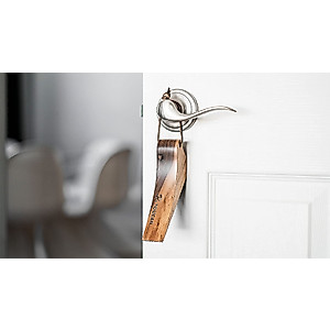 Door Stopper Decorative – 3Pcs Set Door Stop – Wooden Door Wedge – Beech Wood, Dark Acacia, Walnut – Lovely Bird Shaped Cute Door Stopper Wedge – Non-Slip Rubber Patches – Hanging Leather Strips